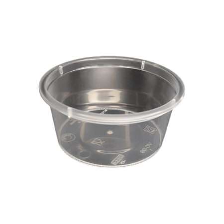 Round Transparent Dip Container with Lid - Ideal for Dips & Sauces