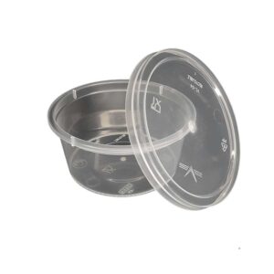 Round Transparent Dip Container with Lid - Ideal for Dips & Sauces