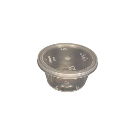 Round Transparent Dip Container with Lid - Ideal for Dips & Sauces